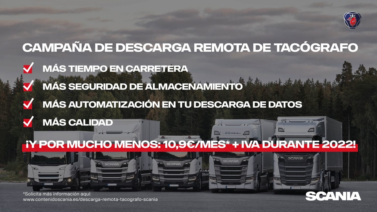 Scania ofrece un servicio que incluye la descarga de datos del ...